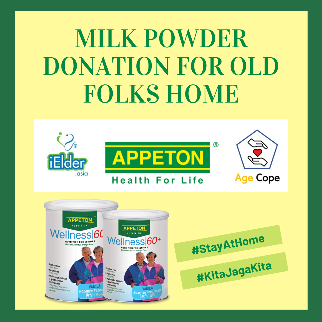 Milk Powder Donation For Old Folks Home — iElder.Asia (Asian Integrated ...