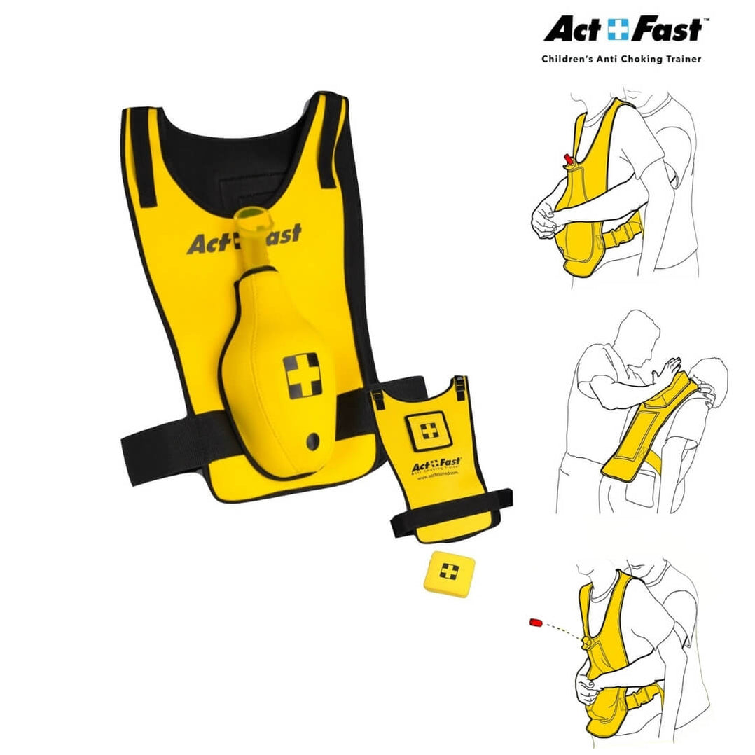 Act+Fast Anti Choking Trainer for kids with optional back slap pad Yel ...