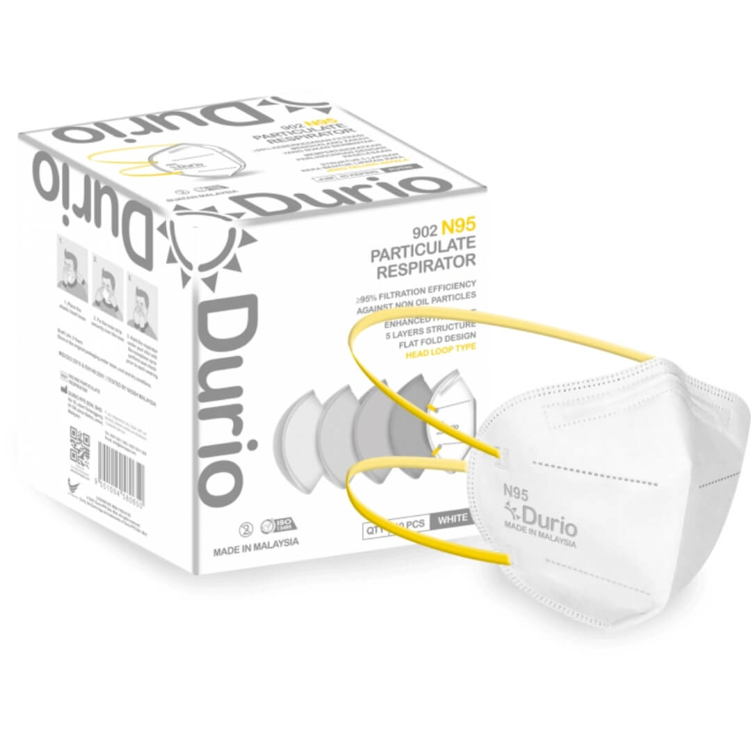 Durio 902 N95 Particulate Respirator mask- (40 Pcs) — iElder.Asia ...