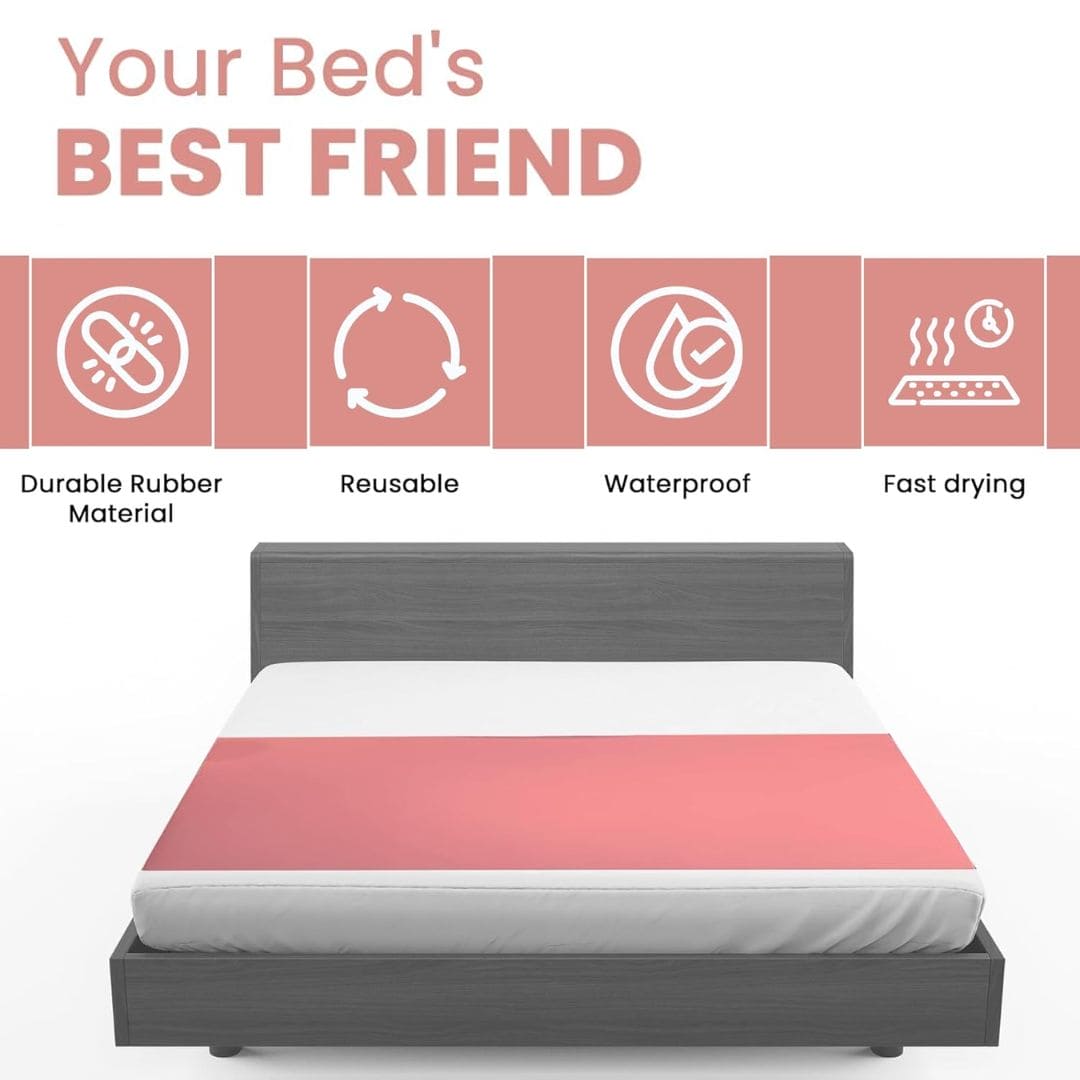 Ultrasoft Waterproof Incontinence Dry Rubber Bed Sheet Cover Underpad ...
