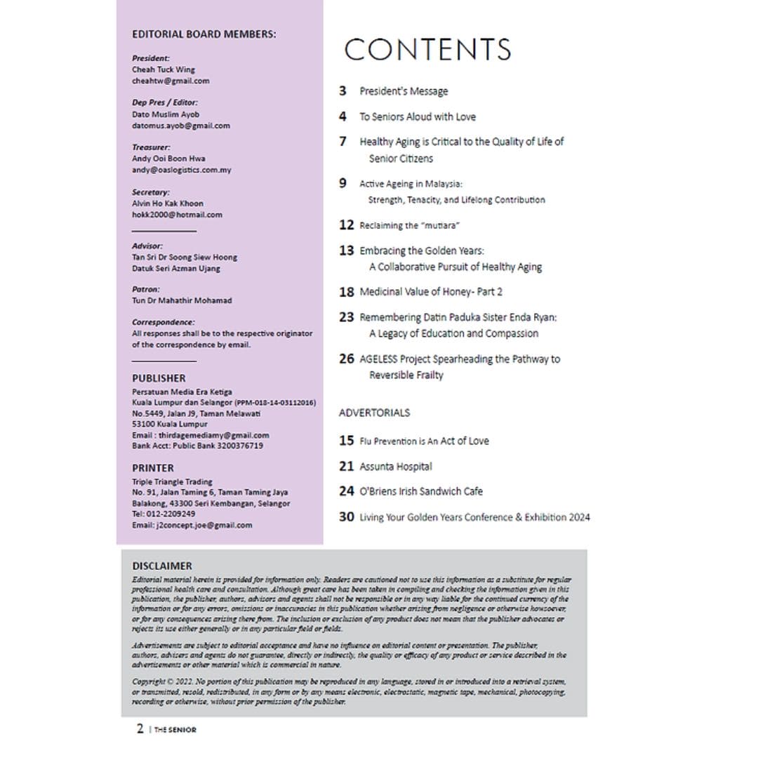 [Hard Copy] The Senior magazine | June-August 2024 — iElder.Asia (Asian ...