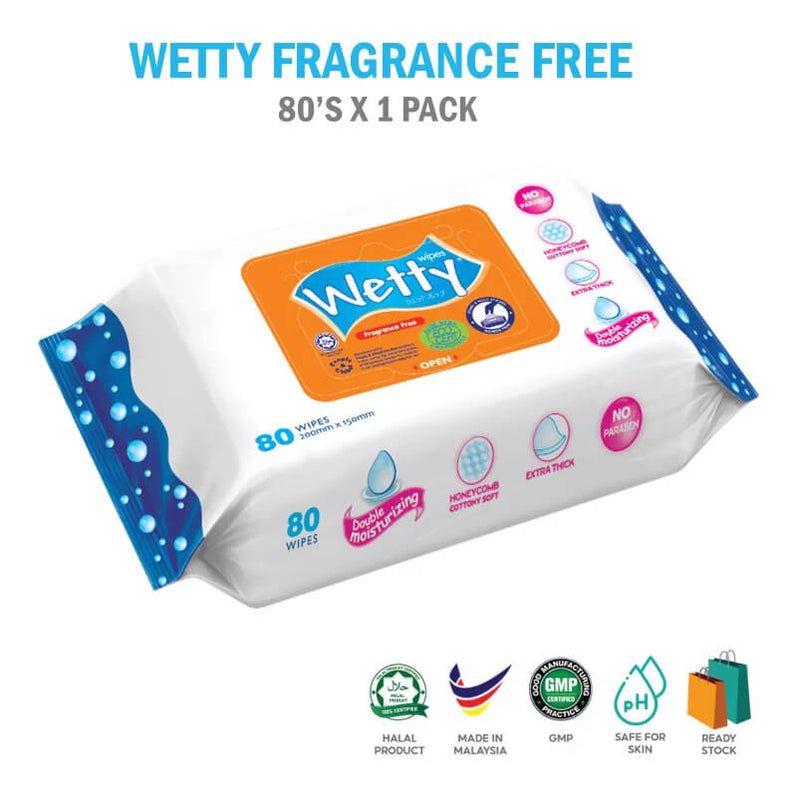 Wetty Wet Tissue Fragrance Free (80's/pack) — iElder.Asia (Asian Integrated Medical Sdn Bhd ...