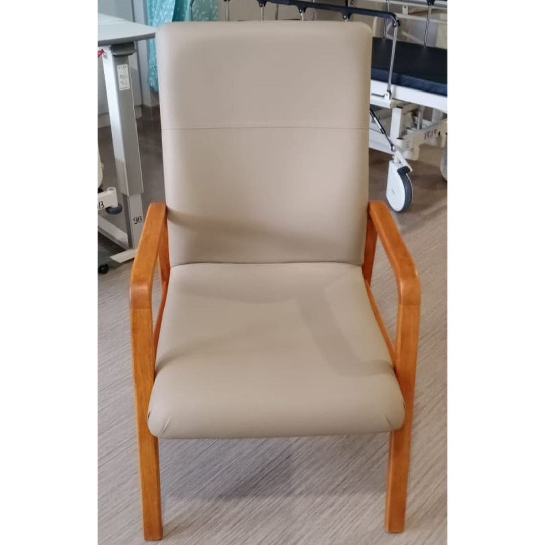 High Back Chair with rear castor Light brown | AIM Healthcare — iElder ...
