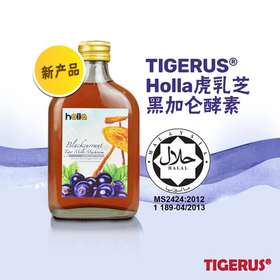 TIGERUS Holla Blackcurrant Tiger Milk Mushroom (190ml) (MADE IN MALAYS ...